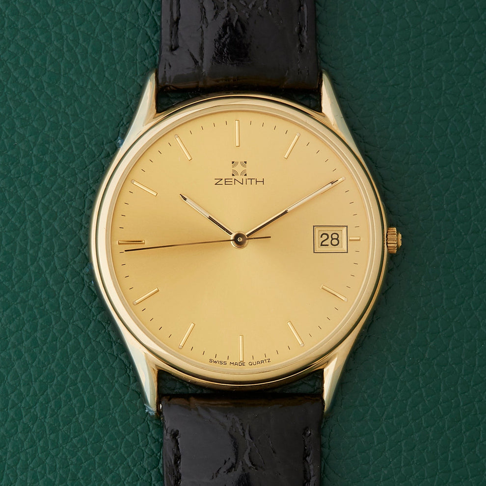 Zenith NOS Ref. 27.2190.226 Gold Plated Signed Strap & Buckle ...