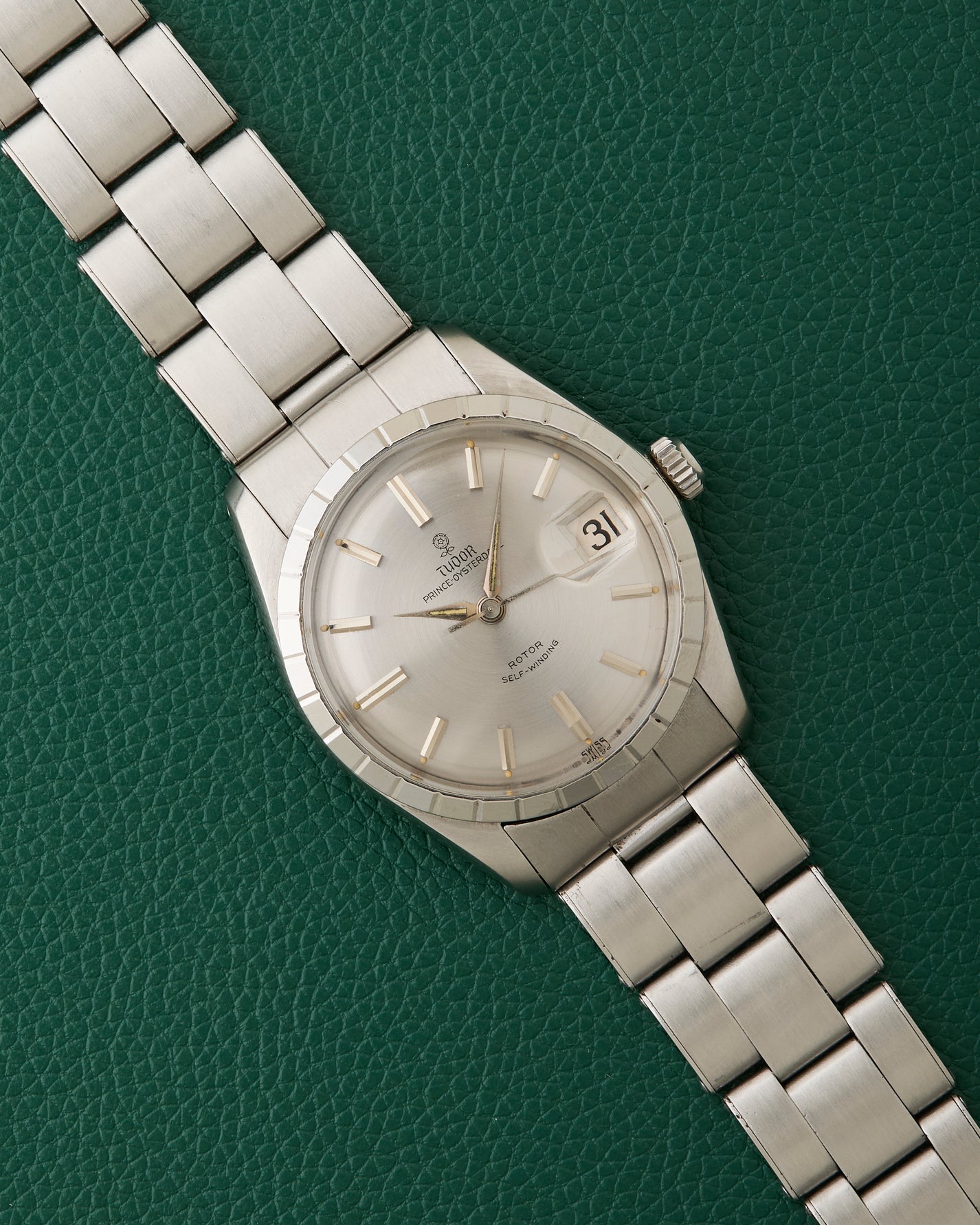 Tudor Ref.7966 Prince Oysterdate Silver Sunburst Dial Rolex Bracelet 1 ...